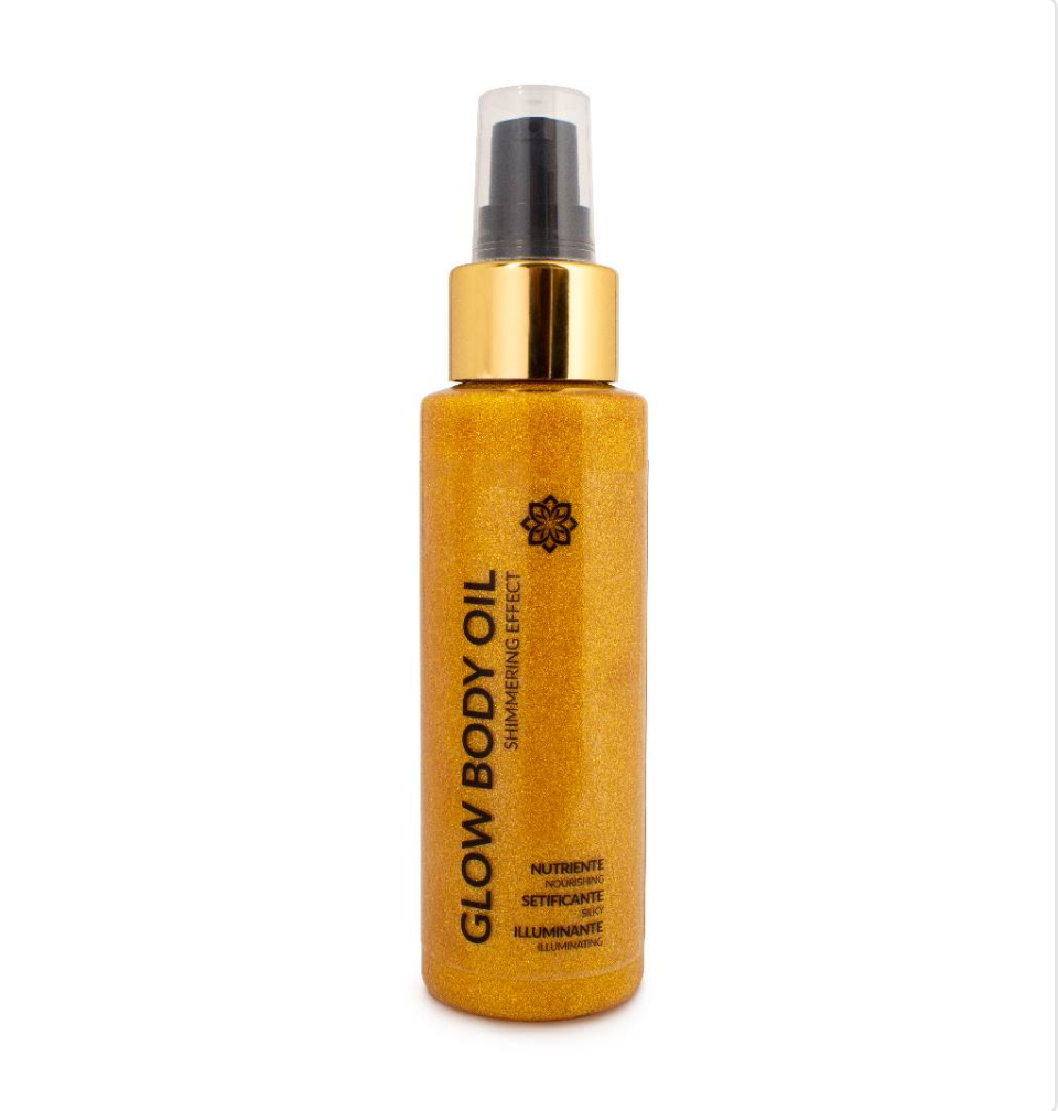 GLOW BODY OIL - HUILE NOURRISSANTE, SOYEUSE , ILLUMINATRICE ET PAILLET & Parfum Chogan